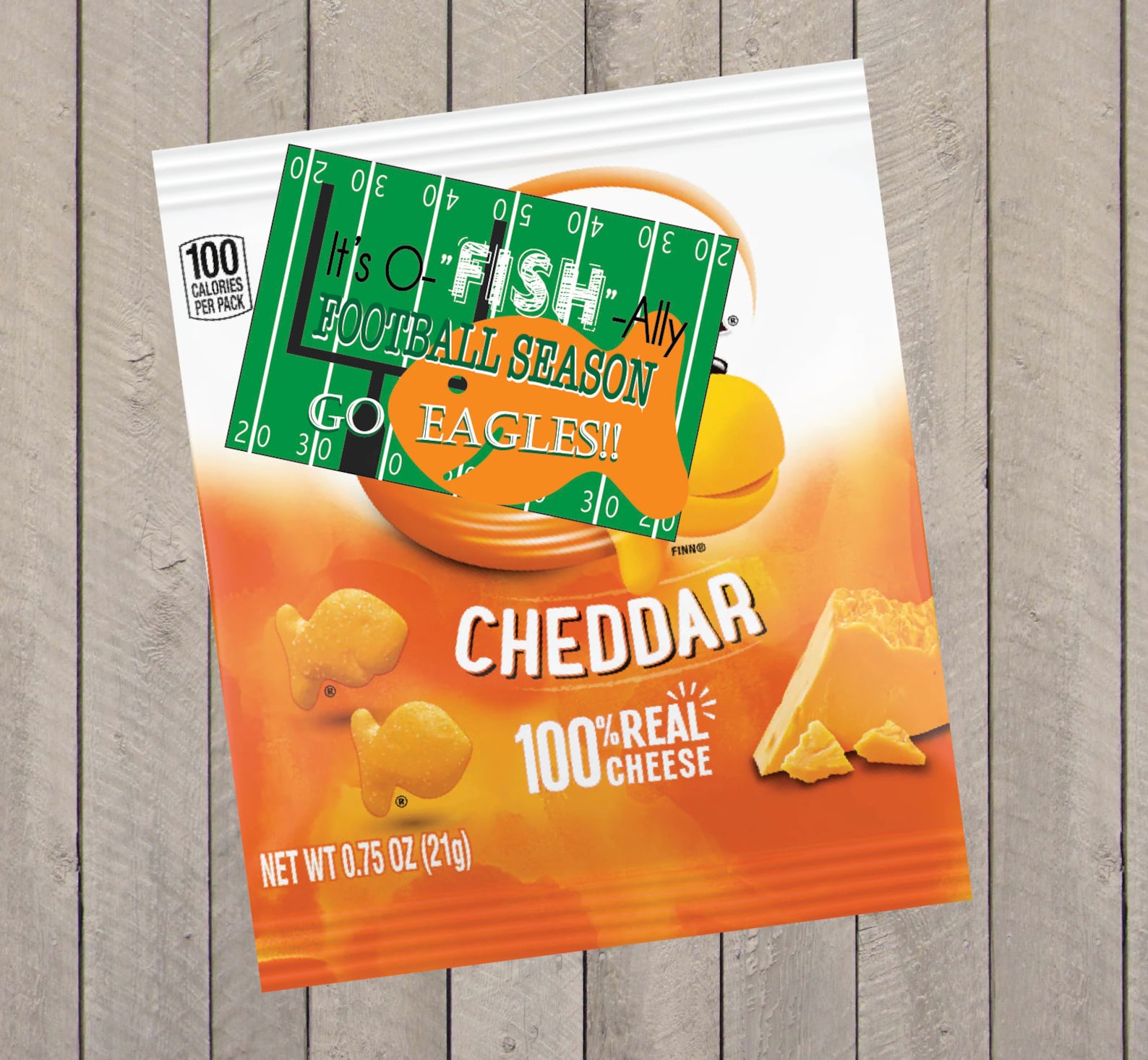 Football Team Gifts Goldfish Gift Tag Football Good Luck - Etsy