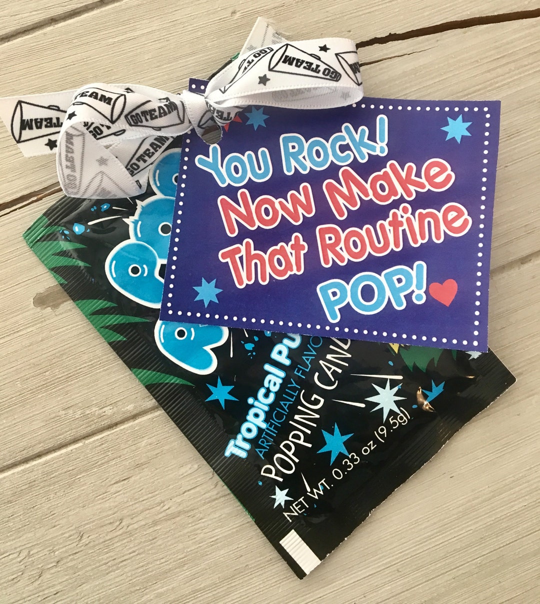 Cheerleading Good Luck Favor Tags, CUSTOMIZED, PDF File Custom Colors ...