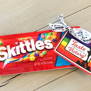 Cheerleading Gift Tags, Cheer Competition Gifts, Skittles Rainbow Candy ...