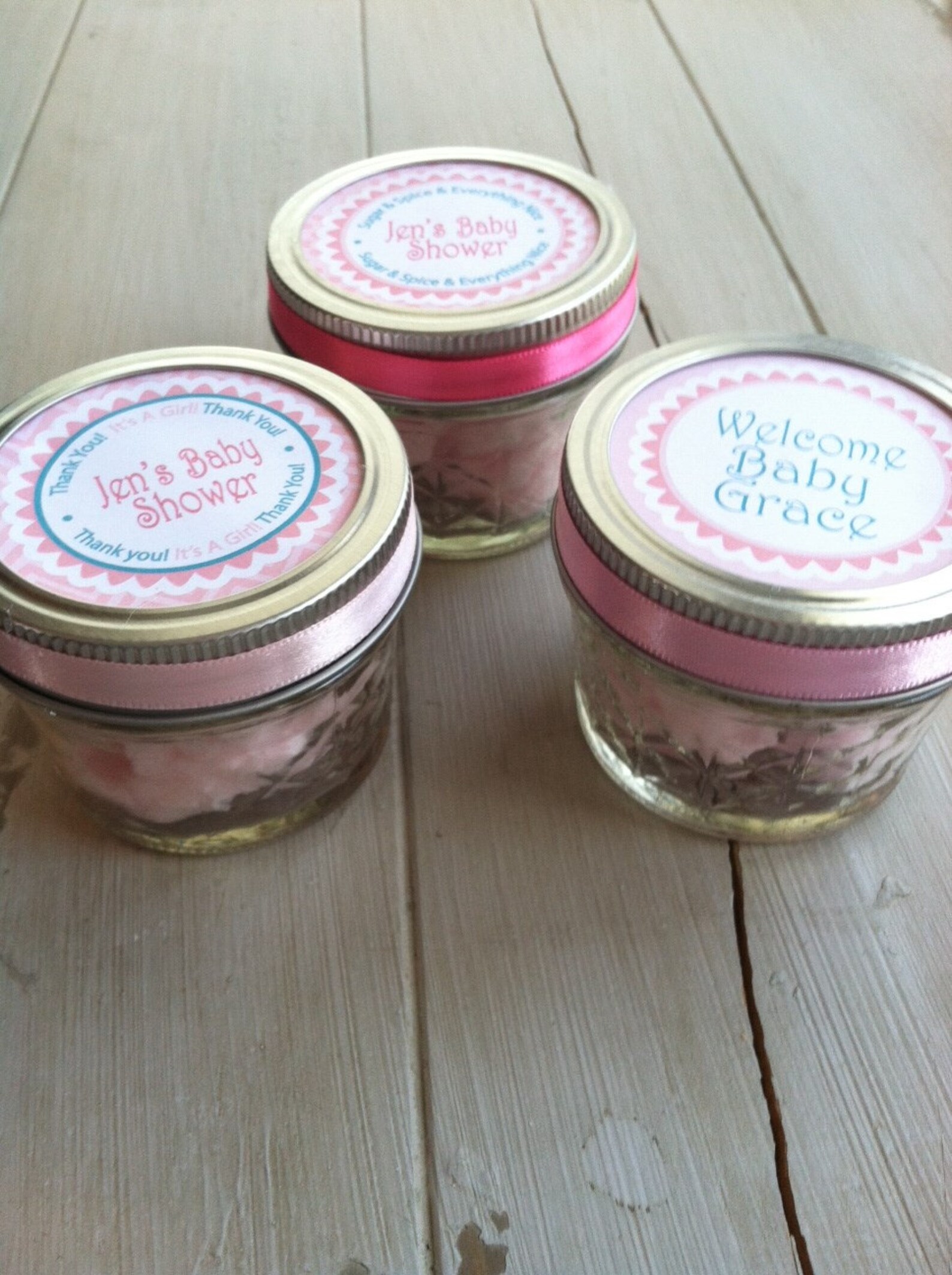 Cotton Candy Mason Jar Party Favors (12) Custom to Your Event With Tag ...