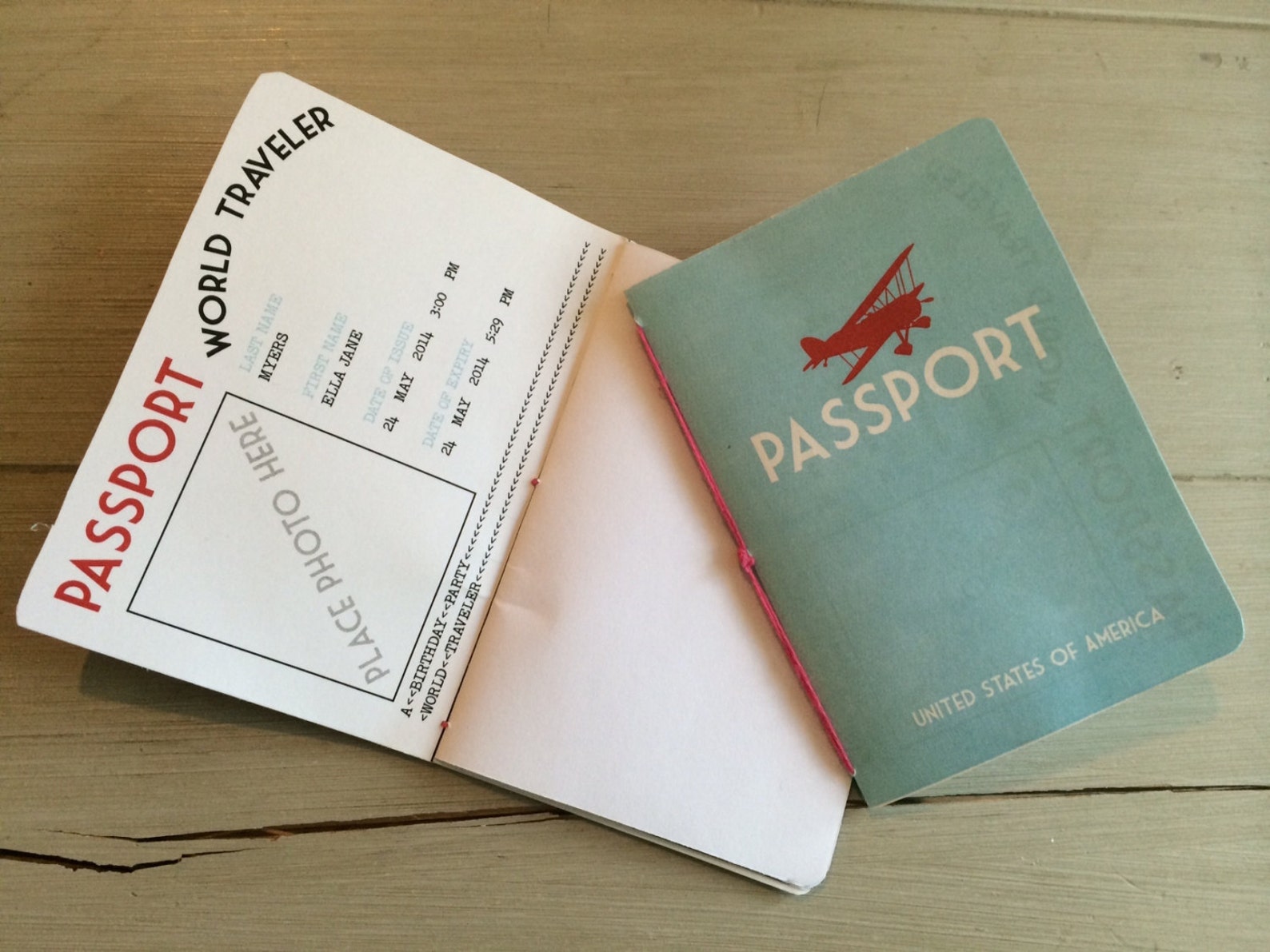 Passport Party Favor, Party Passport, Airplane Birthday Party Passports ...