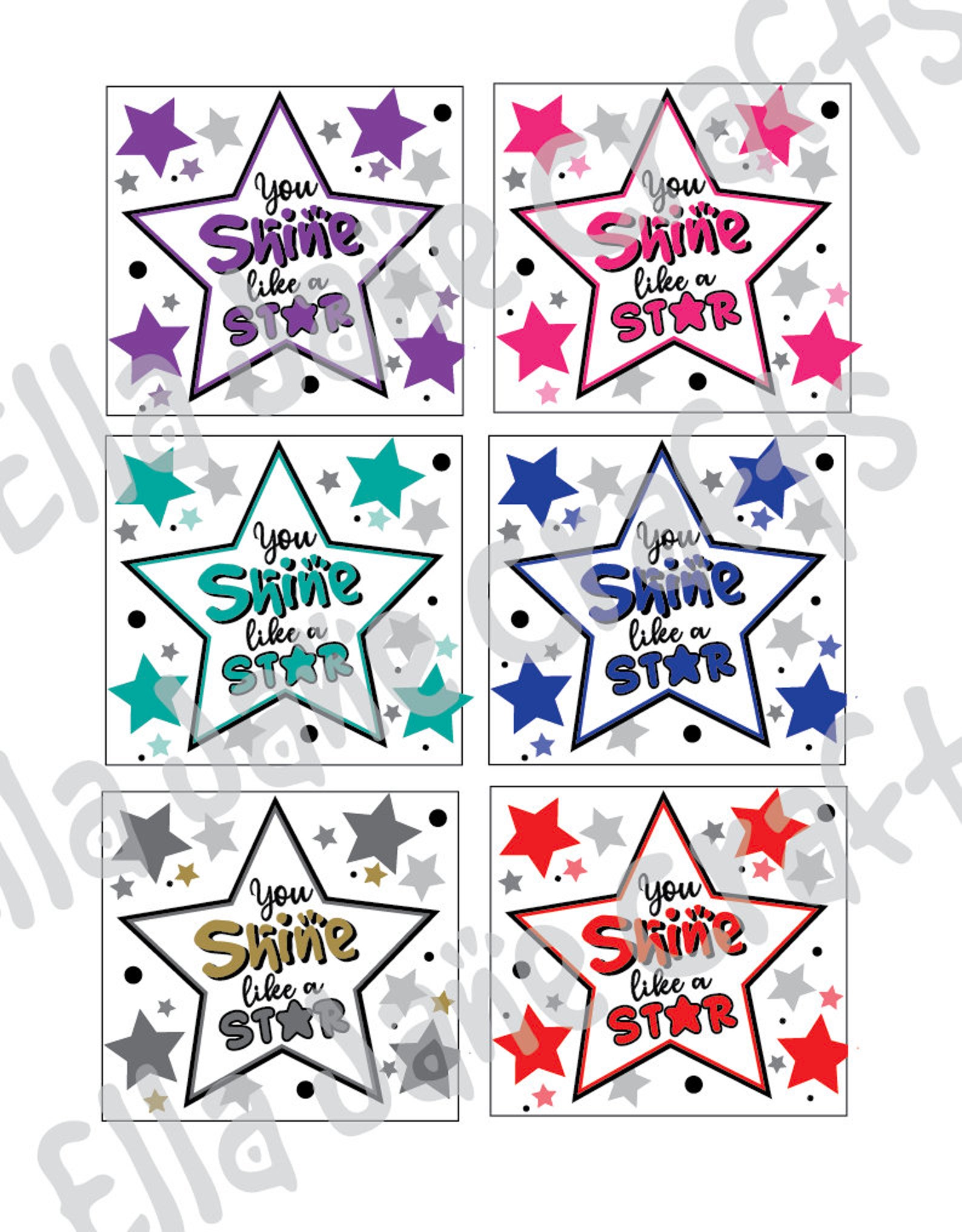 Cheerleading Good Luck Favor Tags PDF File Instant Download - Etsy