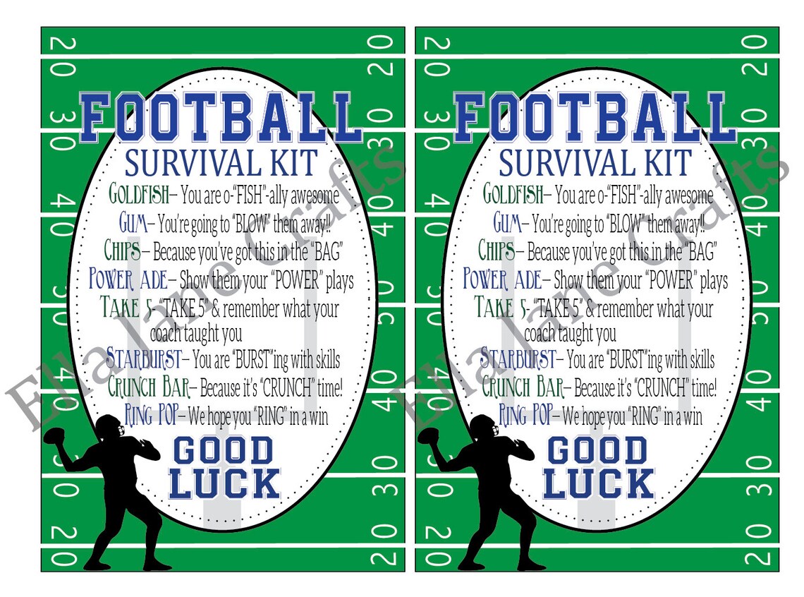 Football Survival Kits Football Team Gifts Football Gifts | Etsy