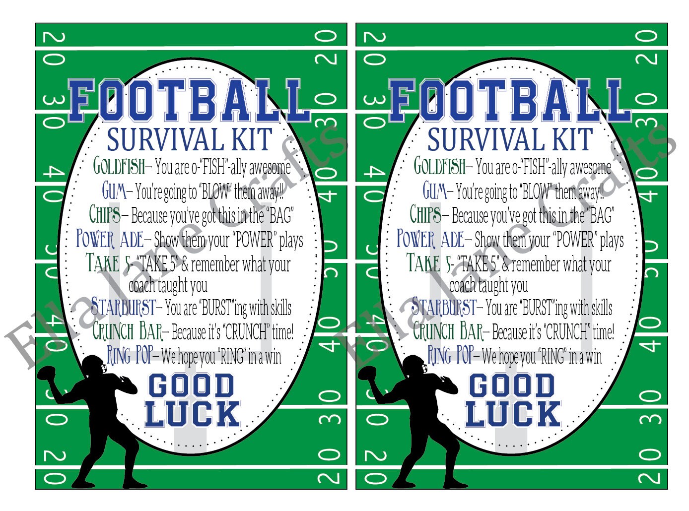Football Survival Kits, Football Team Gifts, Football Gifts, INSTANT ...