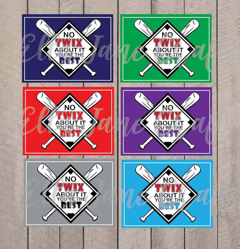 Baseball Team Gifts Good Luck Favor Tags PDF File Instant - Etsy