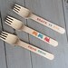 Choo Choo Train Themed Wooden Ice Cream Silverware Party Spoons or ...