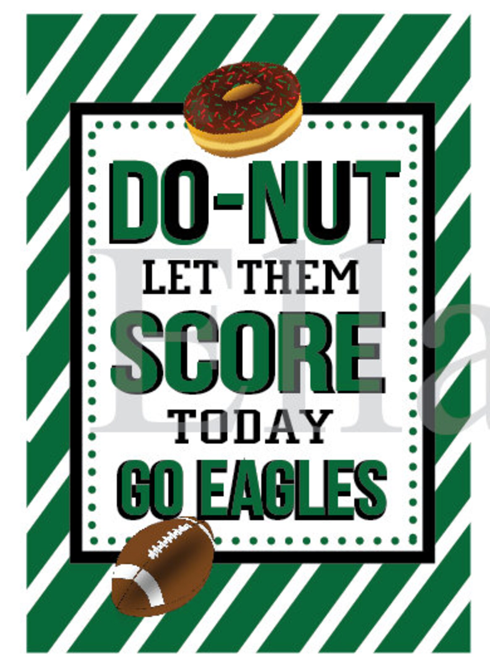 Team Gifts, Donut Gift Tag, Football Team Good Luck, Cheerleading Favor ...