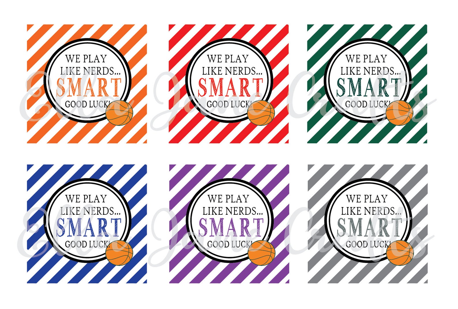 Basketball Team Gifts, Good Luck Gift Tags, Nerds Candy Tag, Gift Tags ...