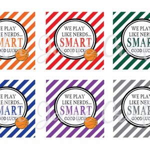 Basketball Team Gifts, Good Luck Gift Tags, Nerds Candy Tag, Gift Tags ...