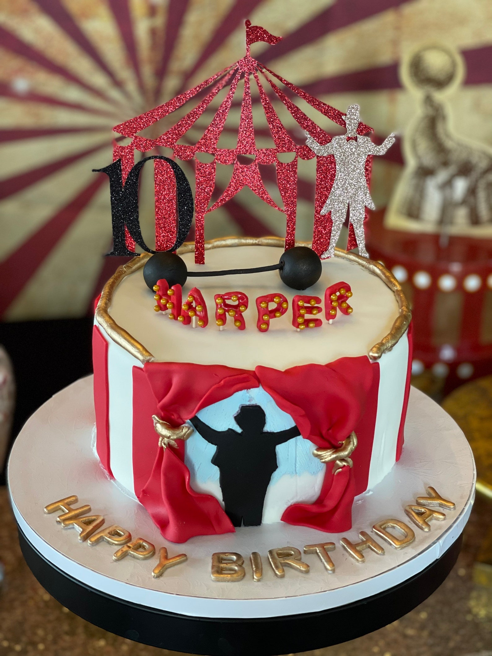 Circus Cake Toppers Customized Circus Cake Topper Big - Etsy