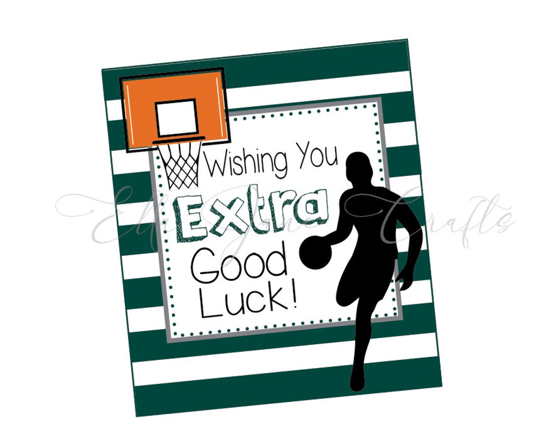 Basketball Team Gifts, Basketball Gifts, Good Luck Favor Tags- PDF File ...