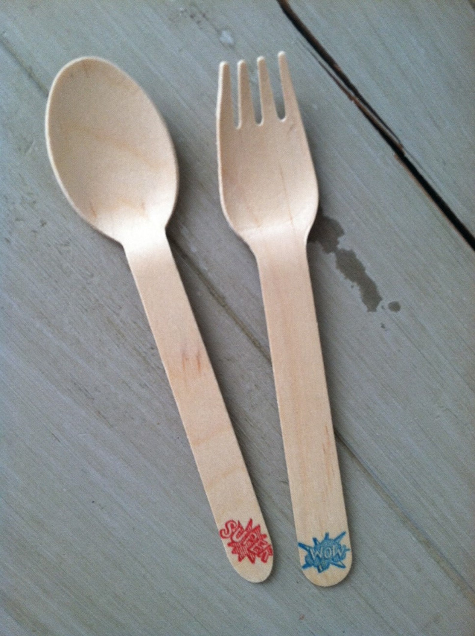 Superhero Themed Wooden Ice Cream Party Spoons or Forks (20) - Etsy