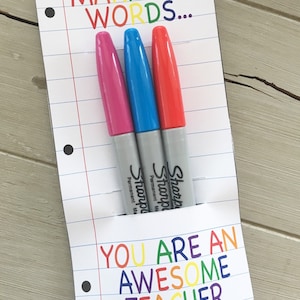 Teacher Appreciation Tags, Teacher Gifts, Thank You Gifts- PDF File ...