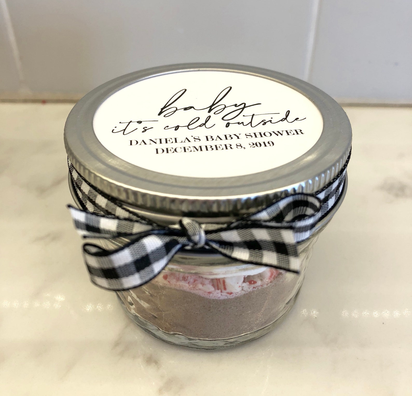 Hot Chocolate Christmas Gift Favors Buffalo Check Farmhouse | Etsy