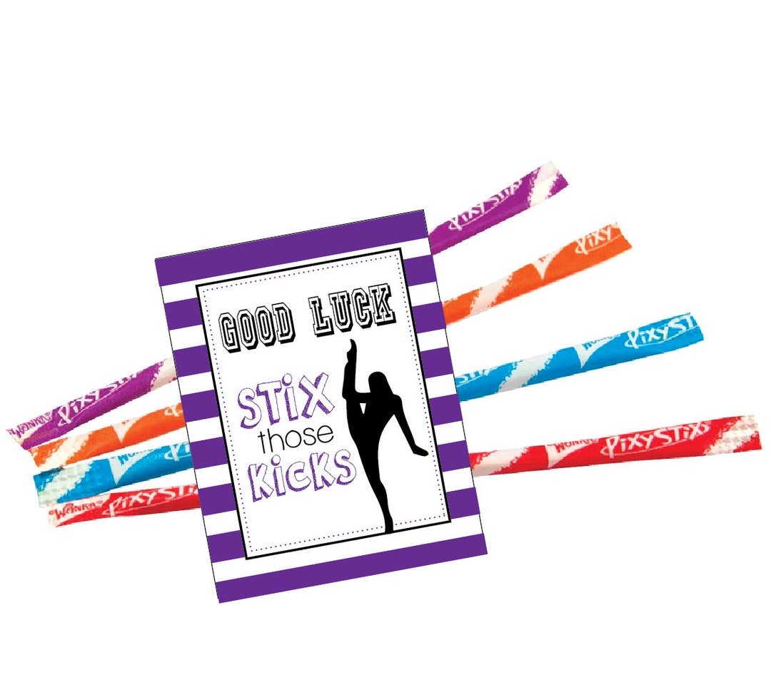 Dance Team Gifts, Dance Team Good Luck, Dance Pixie Stix Tag ...