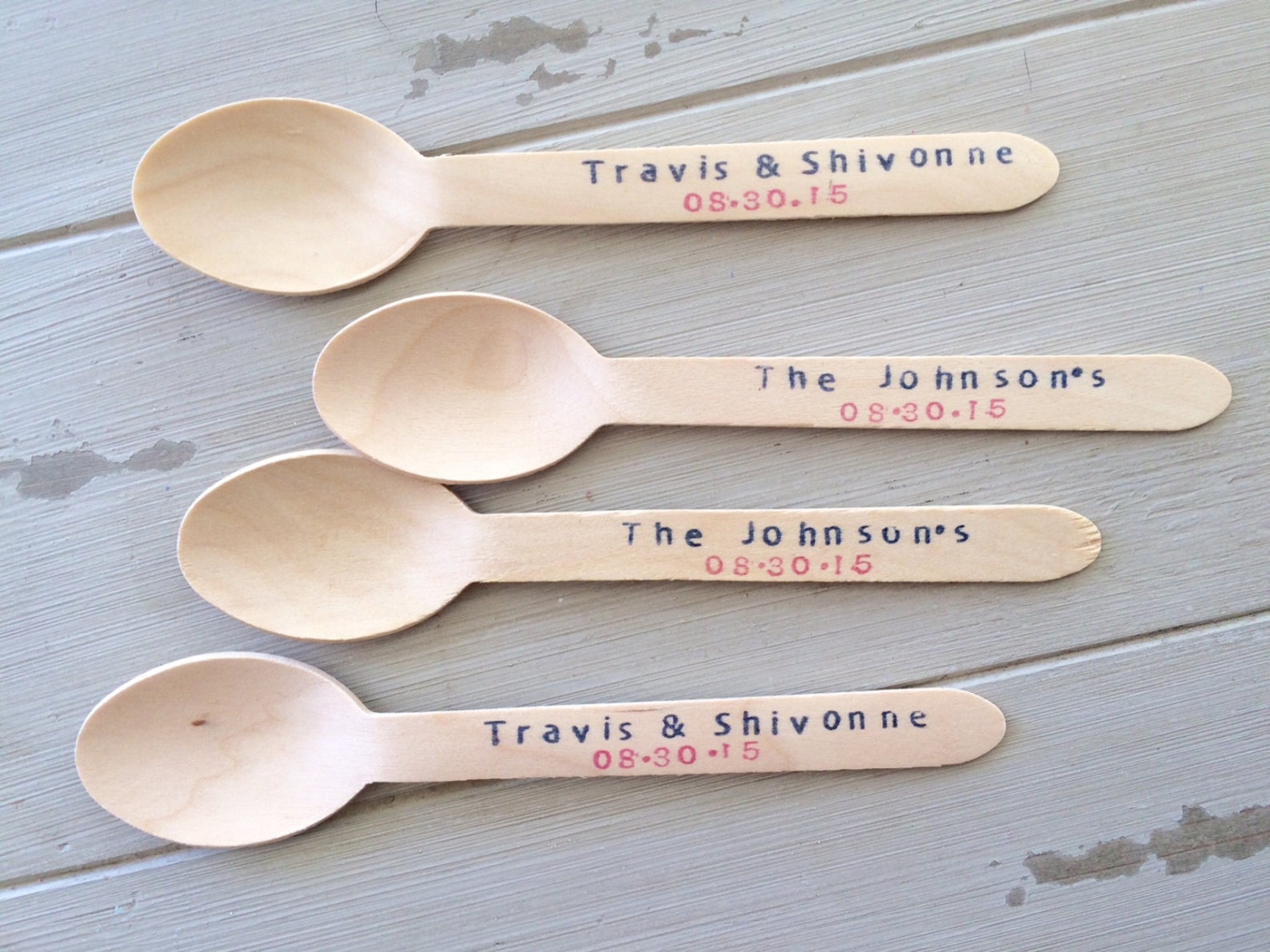Wedding Personalized Wooden Ice Cream Party or Party Favor - Etsy