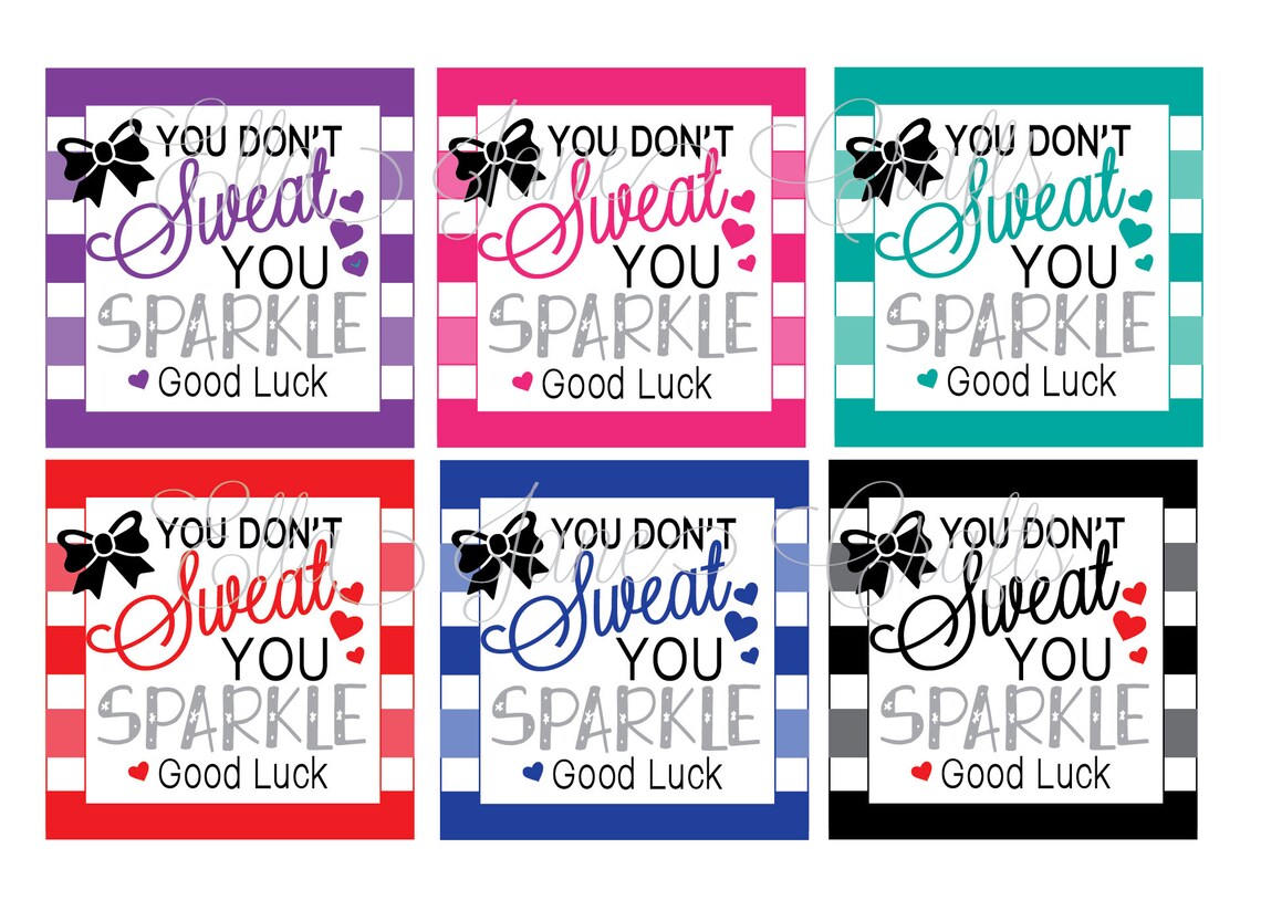 Cheerleading Good Luck Favor Tags PDF File CUSTOMIZED You | Etsy