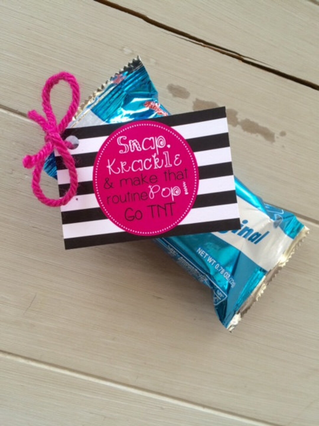 Customized Cheerleading Good Luck Rice Krispie Treat Favor Tags- PDF ...