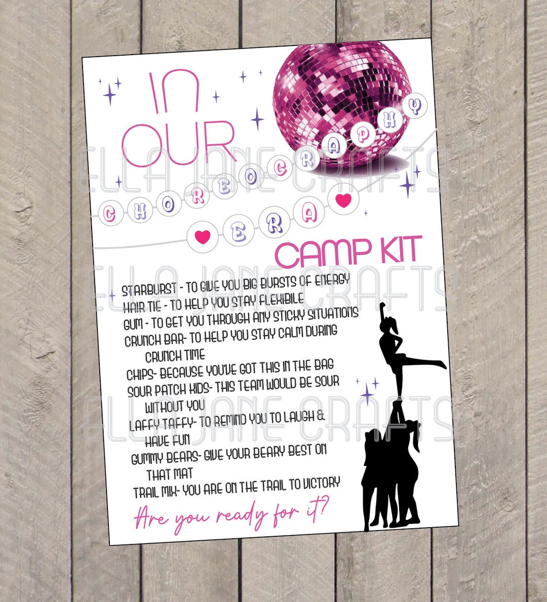 Choreography Kit, in My Cheer Era, Survival Kits, Cheer Comp Kit, Cheer ...