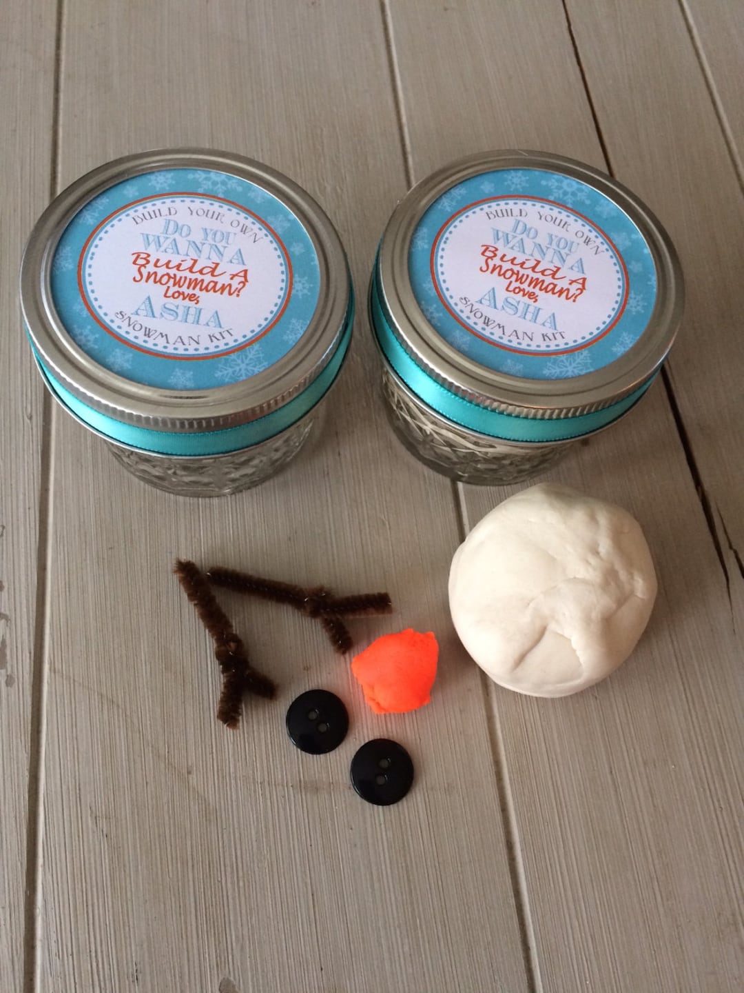 Build Your Own Snowman Kit, Frozen Birthday Party Favor, Playdoh ...