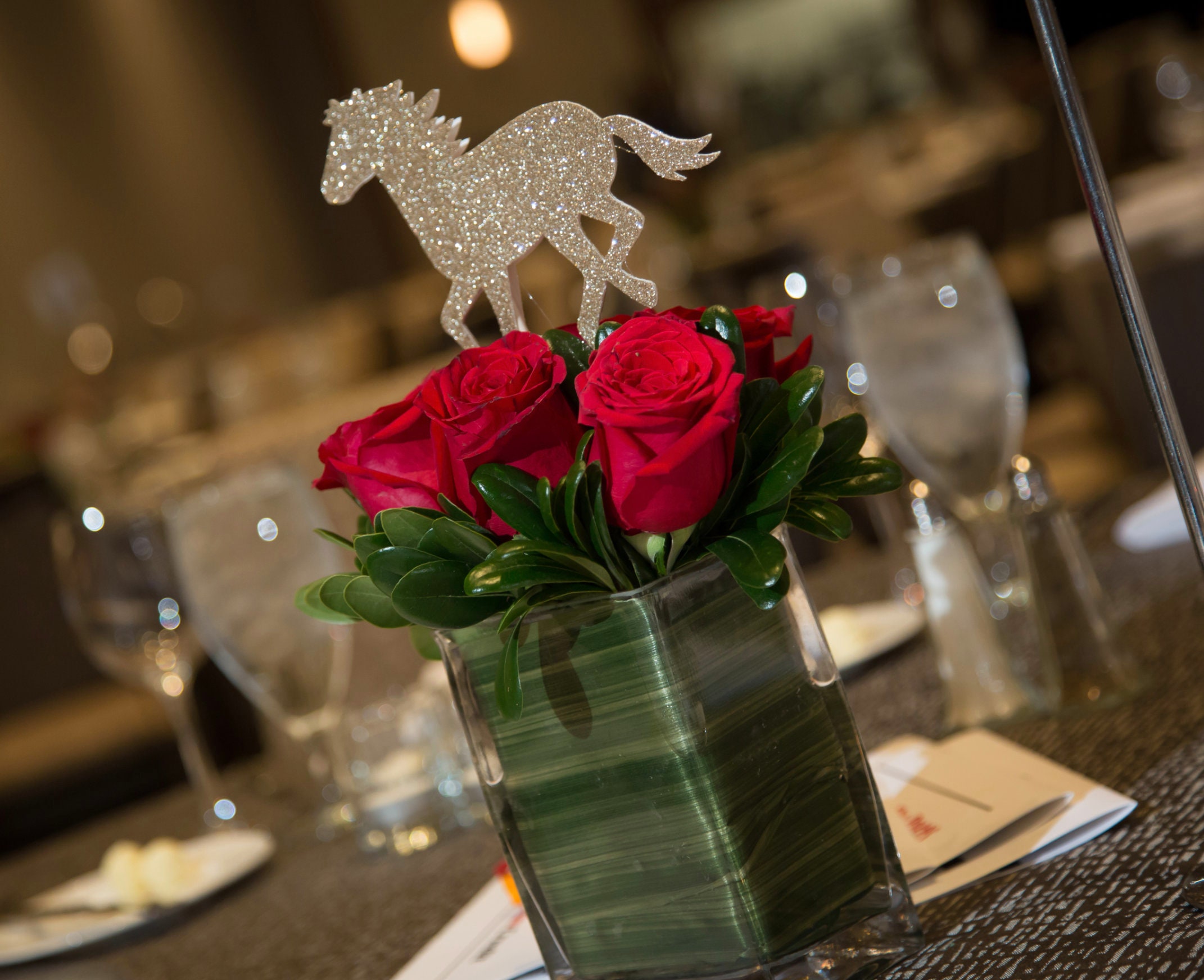 Glitter Horse Equestrian Centerpiece or Large Cake Topper, Pony Cowgirl ...