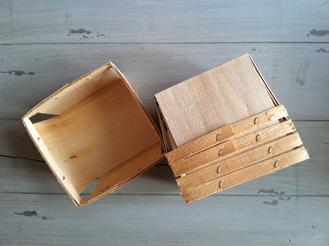 Quart Wood Berry Baskets Berry Baskets 12 Favor Baskets - Etsy
