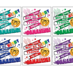 Good Luck Gift Tag- Nerds Gift Card, Candy Favor Tags- PDF File Instant ...