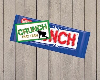 Sport or Testing Day Printable Tags Crunch Bar Digital - Etsy
