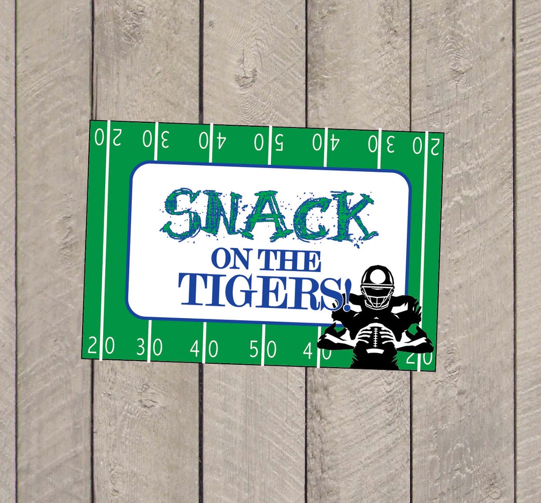 Football Team Gifts, Football Snack Tag, Football Good Luck, Football ...