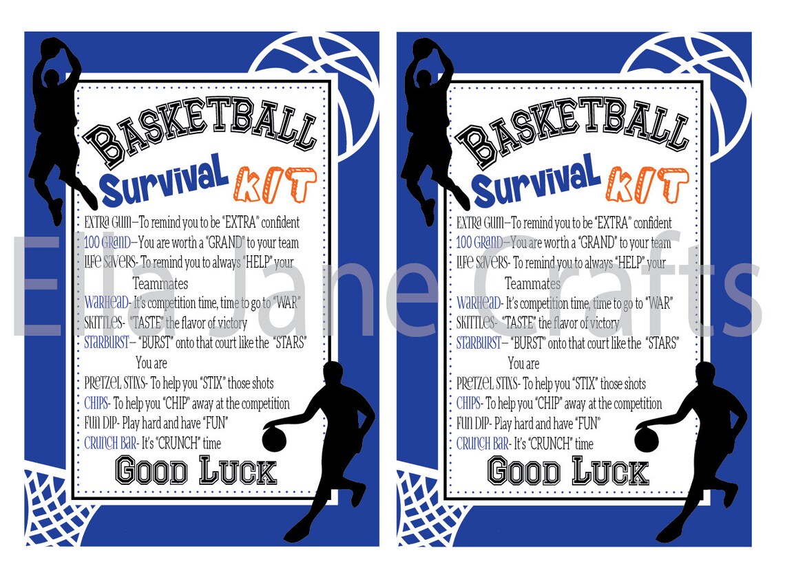 Basketball Competition Survival Kits Bball Gifts Team Gifts - Etsy