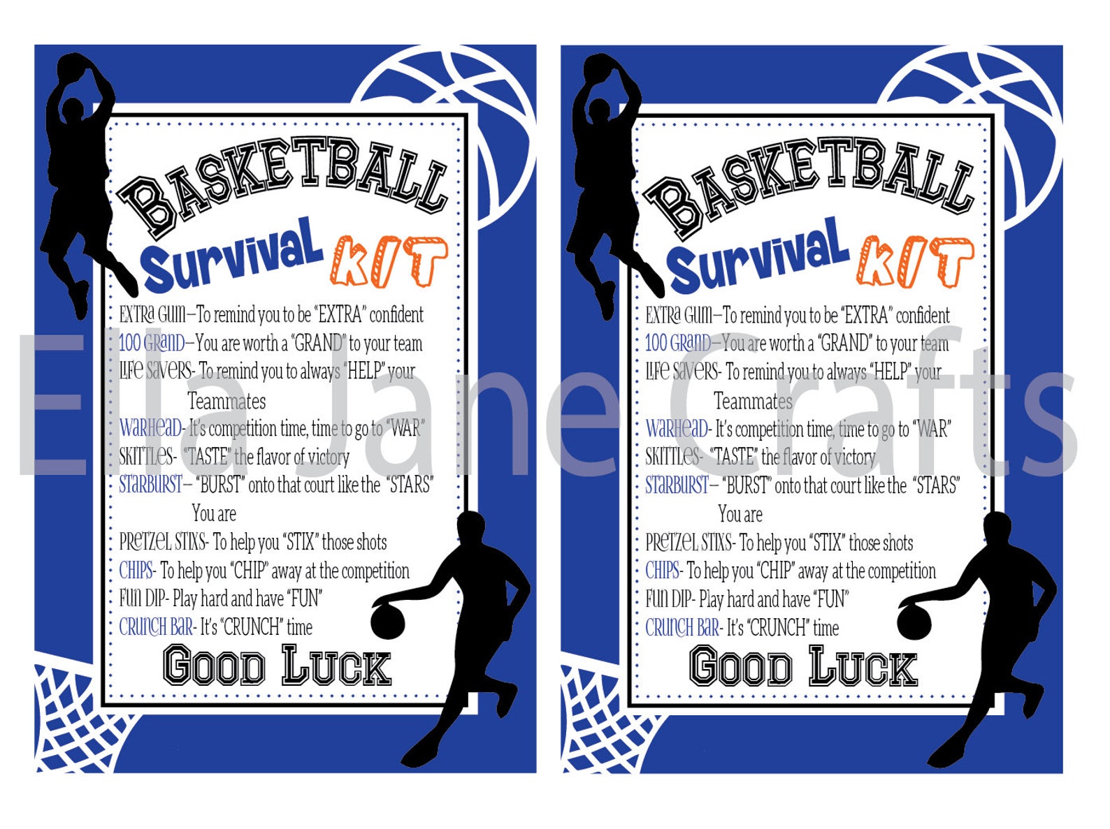 Basketball Competition Survival Kits Bball Gifts Team Gifts - Etsy