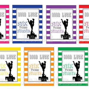 Team Gifts, Cheer Team Good Luck, Team Gift Tags, Package of 5 INSTANT ...