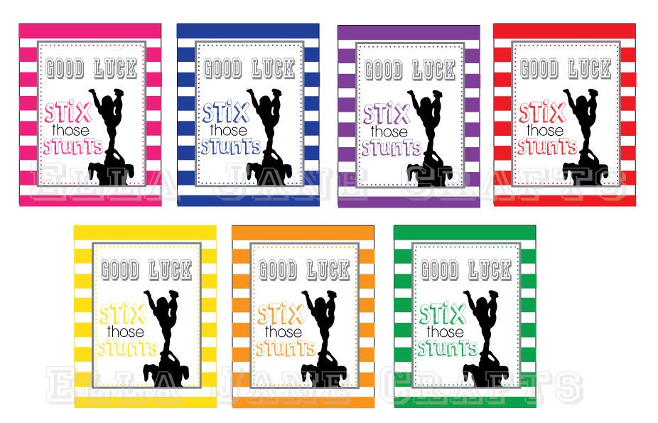Team Gifts, Cheer Team Good Luck, Team Gift Tags, Package of 5 INSTANT ...