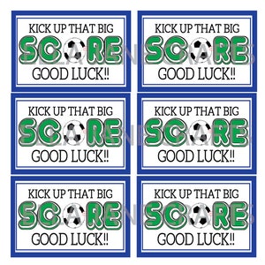 Soccer Team Gift, Soccer Good Luck Tags, Soccer Score Tags, Soccer Good ...