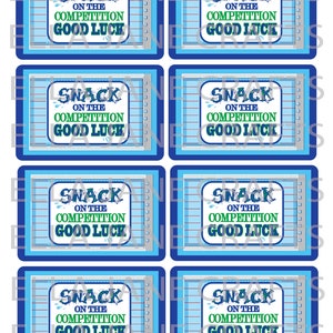 Swimming Good Luck Favor Tags- Swim Team Gifts, Good Luck Candy Tags ...