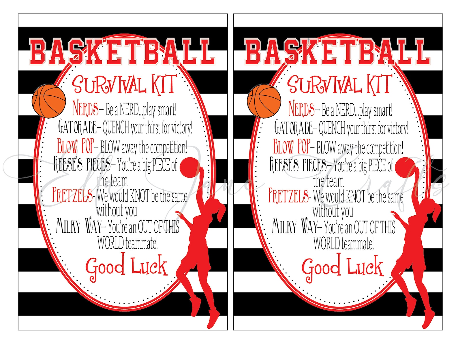 Basketball Competition Survival Kits CUSTOMIZED Bball Gifts - Etsy