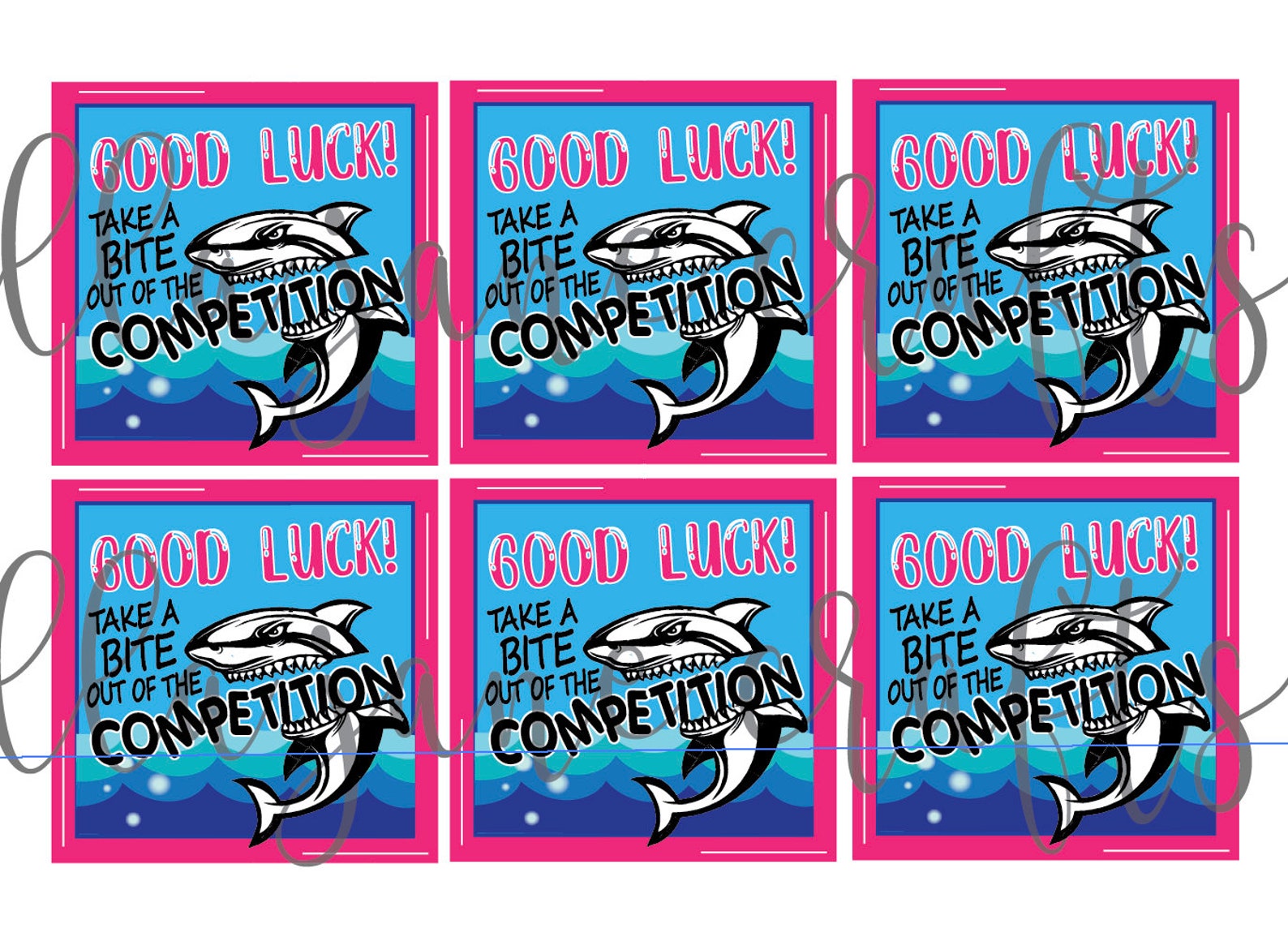 Cheerleading Good Luck Favor Tags Team Sports Tags Bite Out - Etsy