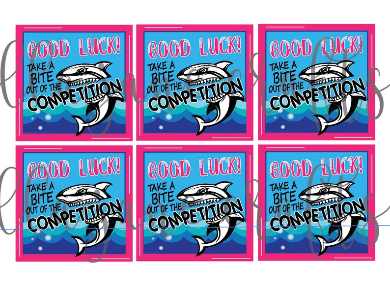 Cheerleading Good Luck Favor Tags Team Sports Tags Bite Out - Etsy