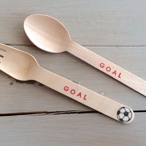 Soccer Ice Cream Spoons, Soccer Birthday Party, Sports Birthday Party ...