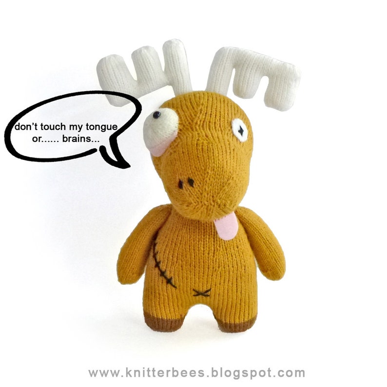 Zoomoose the Zombie Moose - Knitting Pattern PDF - Etsy