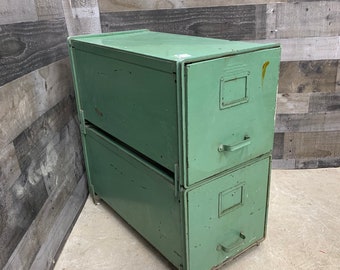 Vintage Steelmaster Metal 2 Drawer File Cabinet Card Catalog Library ...