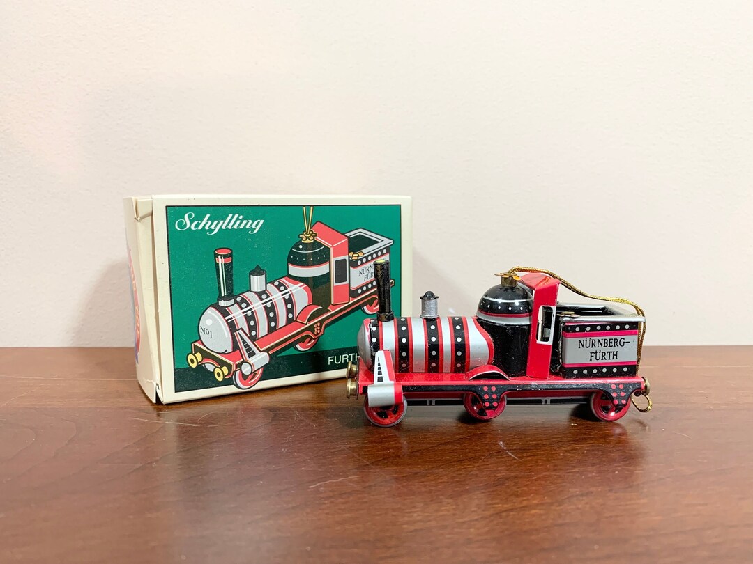 1995 Schylling Furth Train Tin Toy Christmas Ornament Collector Series ...