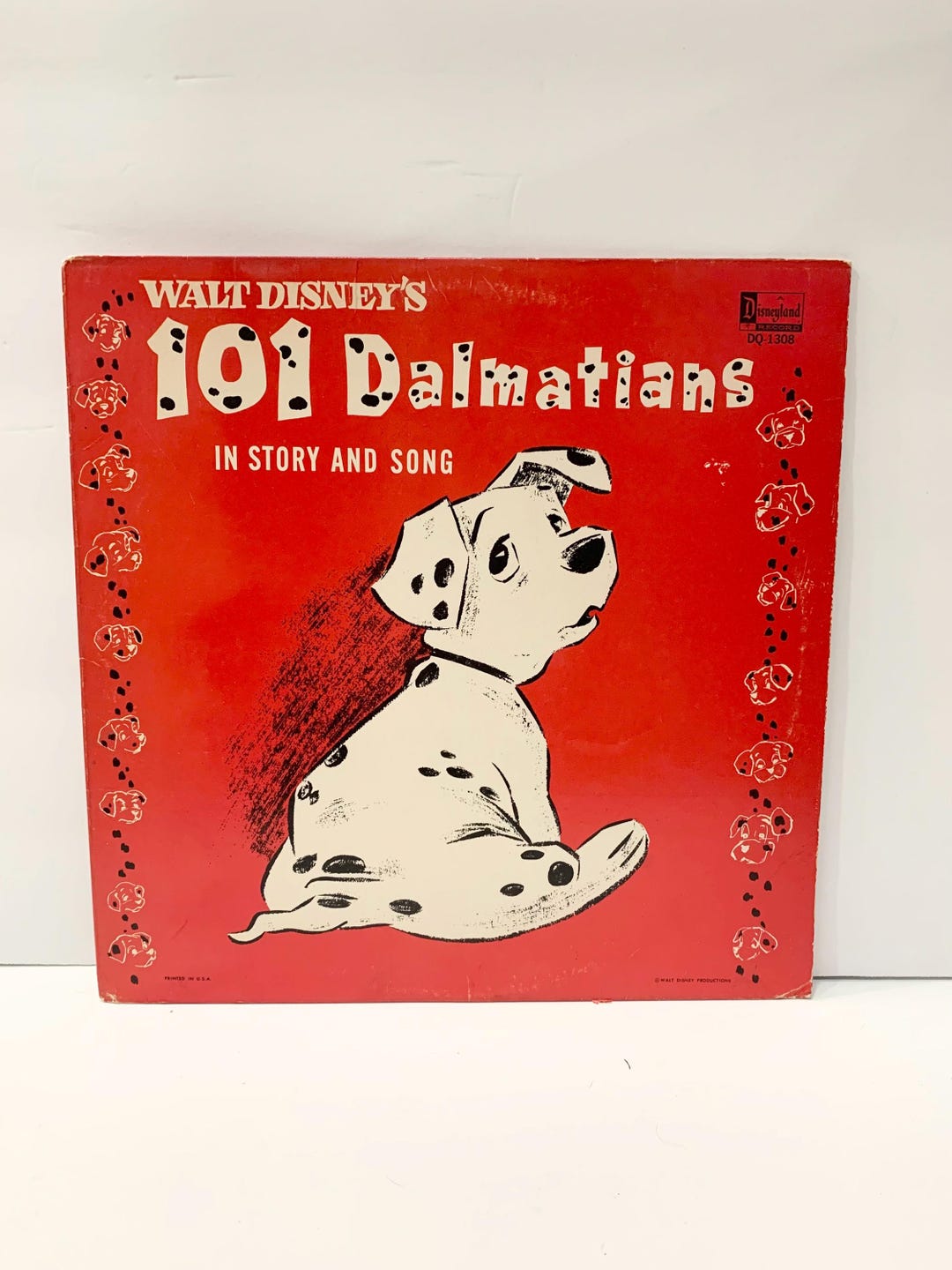 Walt Disney's 101 Dalmatians Vinyl Record, 1963 Disneyland DQ-1308 ...