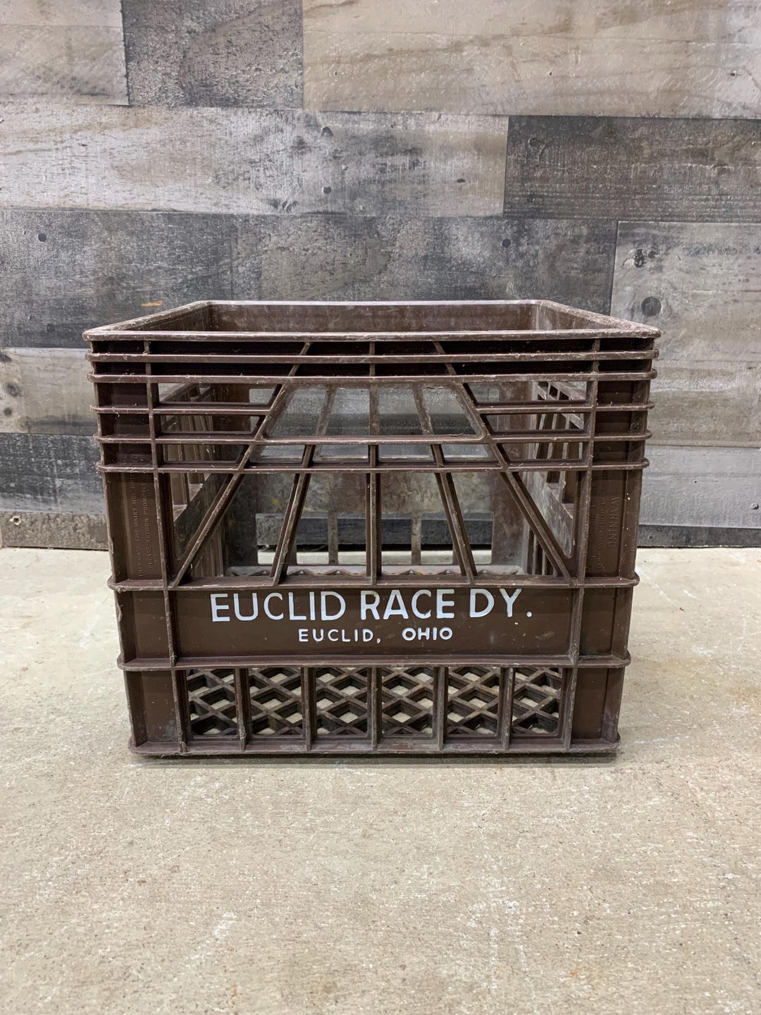 Vintage Dairy Farm Milk Crate, Plastic Storage Container, Modular ...