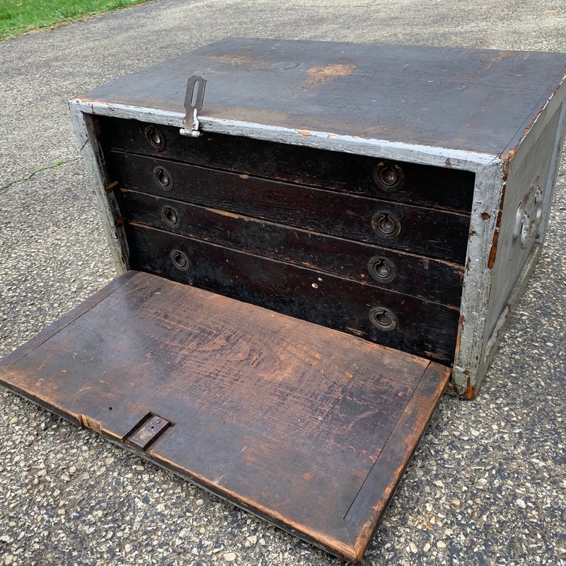 Antique Wood Tool Boxes - Etsy