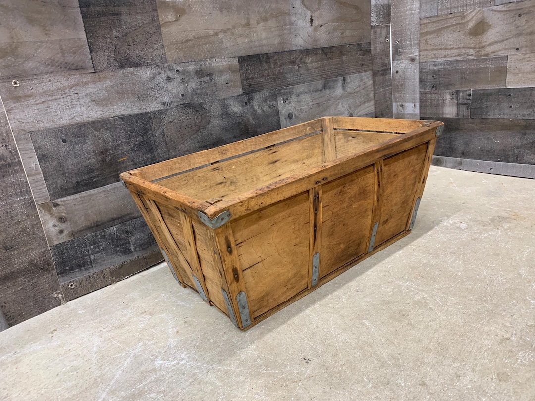 Vintage General Store Storage Bin, Grocery Fruit Crate, Primitive Wood ...
