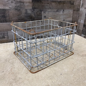 Vintage Metal Bottle Crate, Rutter Brothers 9-37, Divided Milk Bottle ...
