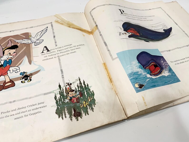 Walt Disney's Storybook Pinocchio Vinyl Record, 1957 Disneyland ST-3905 ...