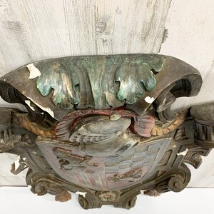 Large 35 High Vintage Plaster Family Crest, Lion Medieval Knight Wall ...