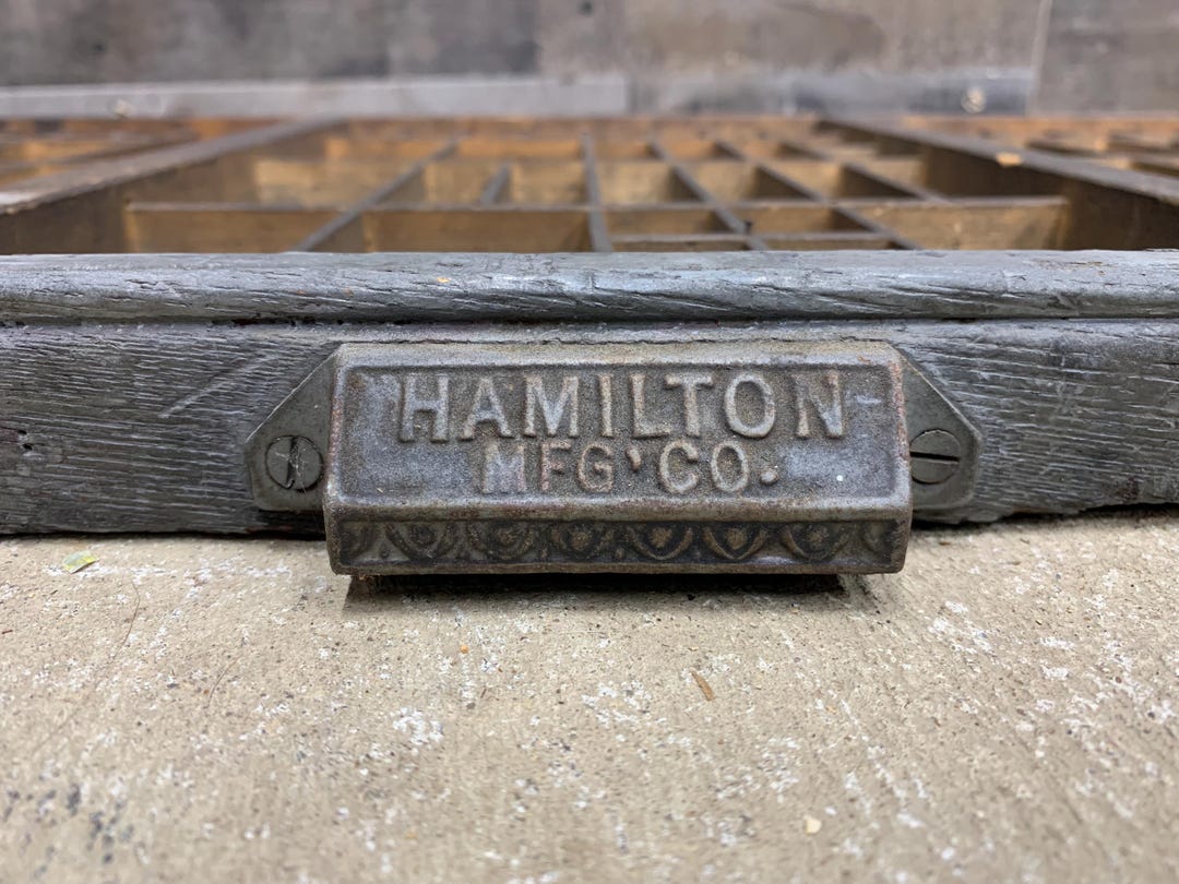 Antique Hamilton Letterpress Type Tray ,vintage Printer's Cabinet ...